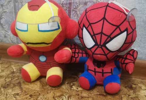 Мягкие игрушки (Человек-Паук и Железный человек)