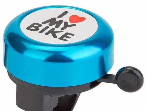 Звонок для велосипеда Stels "I love my bike" синий