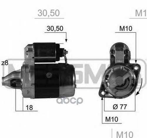 220382 Стартер hyundai accent KIA RIO 220382 Era