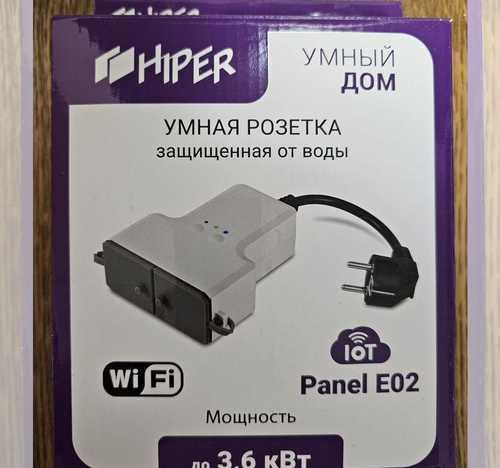 Умная розетка hiper IoT Panel E02