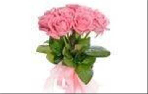 Букет из 9 розовых роз, цветы доставка