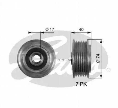 Gates OAP7159 Шкив генератора 7789-10159