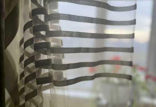 Комплект штор из тафты с тюлем сетка