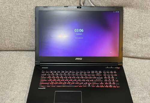 Игровой ноутбук 17.3" MSI GE72MVR 7RG-057RU, 1000 ГБ, Core i7-7700HQ, RAM 16 ГБ, GeForce GTX 1070 8 ГБ