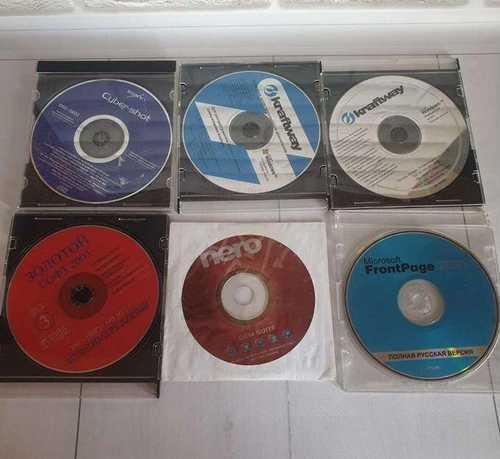 Диски разные DVD, CD, установочные, игрушки