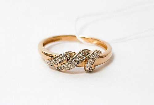 Золотое кольцо с бриллиантами 15 р (12750)