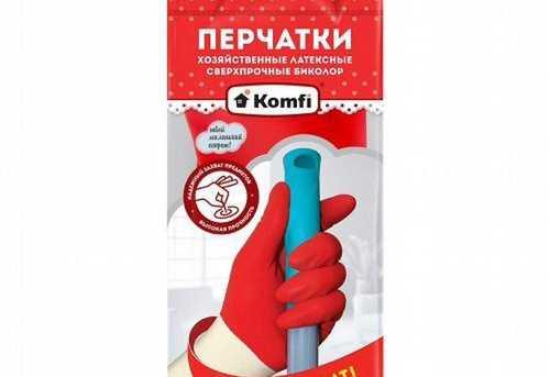 Перчатки из латекса Komfi BiColor размер XL, высок