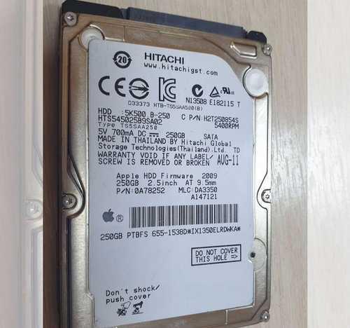 Жесткий диск HDD 2.5 hitachi 5k500 b250