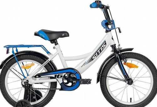 Велосипед sitis pams 16" (2023) White-Blue Mos779