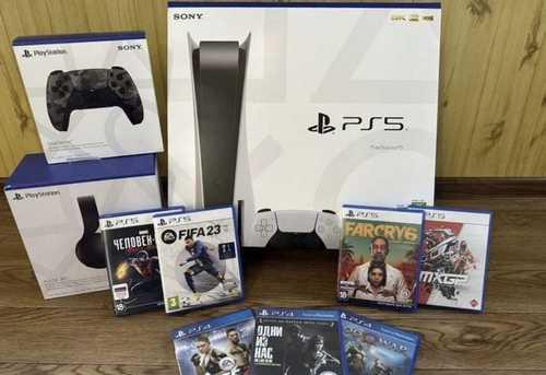 Sony Playstation 5 Ростест+гарантия+чек+700 игр