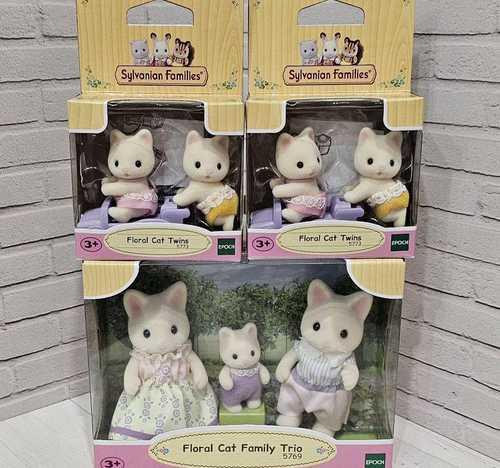 Наборы Sylvanian Families Семья цветочных котов