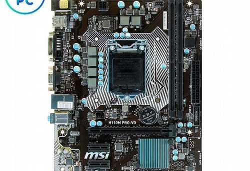 Материнская плата LGA1151 MSI H110M PRO-VD Б.У