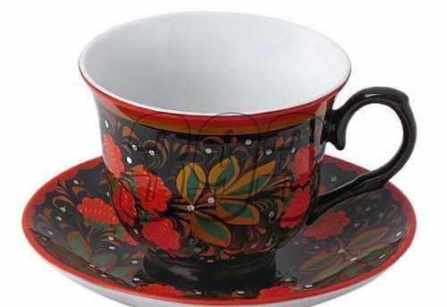 Уц) Чайная пара из керамики Хохлома Малин (49306)