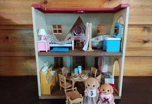 Sylvanian Families домик+мебель+собачки