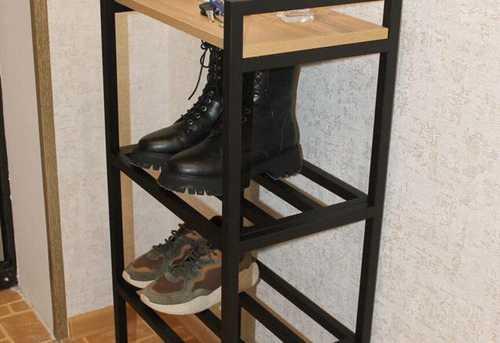 Обувница Лофт, этажерка для обуви