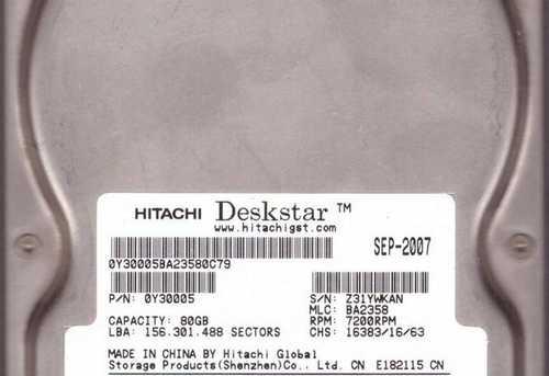Жесткий диск 80 GB Hitachi hds721680pla380 HDD 3.5
