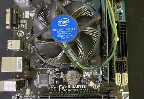 Комплект gigabyte ga-h81m-s1; i5 4460