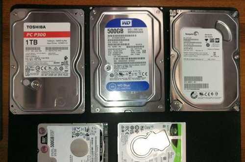 Жесткие диски HDD, SSD