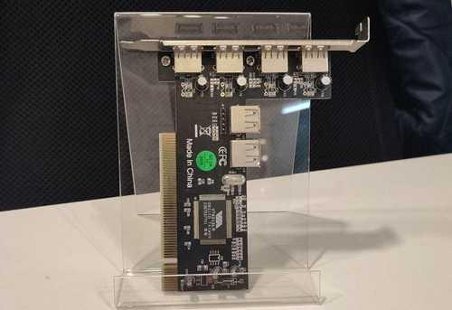 Контроллер PCI USB 2.0 Gembird UPC-20-6P