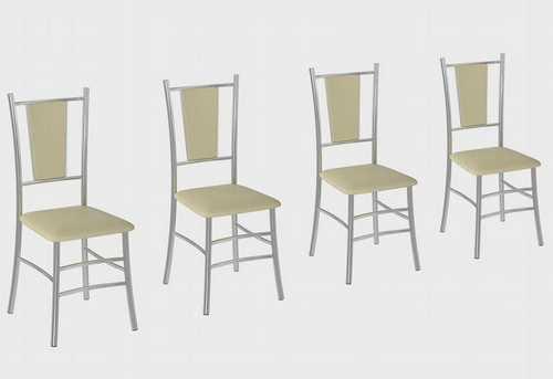 Комплект стульев Марсель хром / бежевый