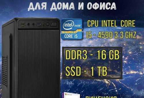 Пк Intel i5-3.3GHz,RAM-16,SSD-1Tb,HDvideo Win10Pro
