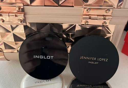 Inglot хайлайтер и пудра с эффектом мерцания