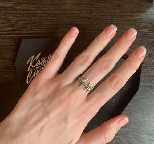 Серебряное кольцо kate snap проволока
