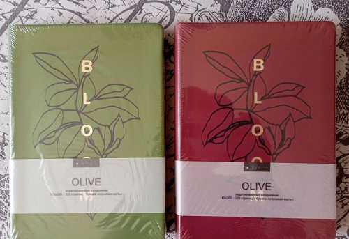 Ежедневники А5 «Olive» (зелёный и бордовый)