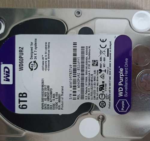 Жесткий диск 6 Tb WD Purple