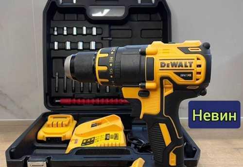 Шуруповерт dewalt ударный 26v+набор