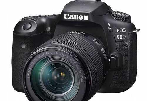 Зеркальный фотоаппарат Canon EOS 90D Kit 18-135 IS