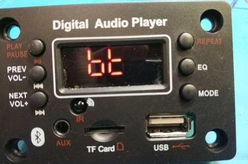 Модуль bluetooth, FM, Aux, TF, USB MP- 3