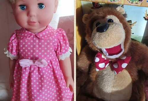 Игрушка Маша Медведь музыкальная кукла