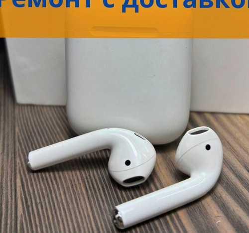 Airpods 1,2 с новыми аккумуляторами в ушах и кейсе