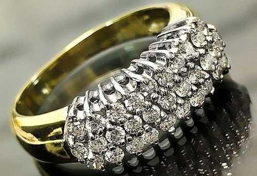Золотое кольцо с бриллиантами дорожка. Золото 585