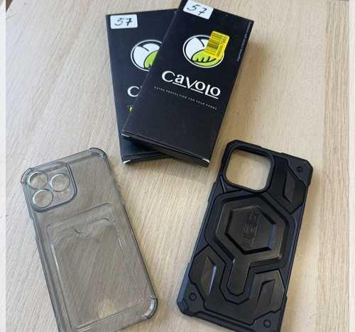 2 чехла и 2 стекла на iPhone 14 Pro Max