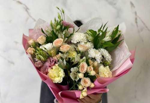 Цветы букет розы хризантемы доставка Flowers124