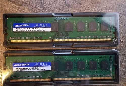 Память kembona KBN16N11/8, DDR3, PC3-12800, 8 Гб