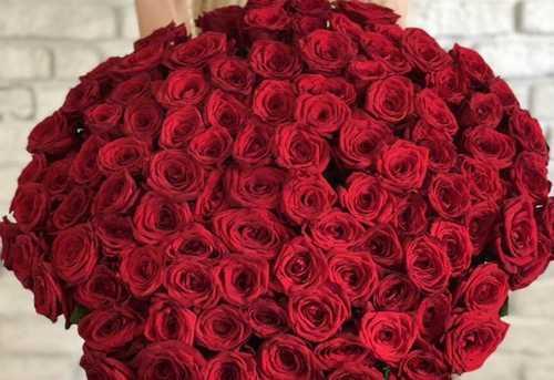 Букет из 89 красных роз Цветы Красноярск