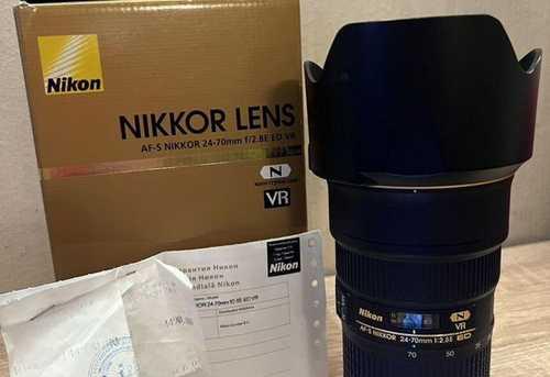Объектив Nikon 24-70mm f/2.8E ED VR AF-S Nikkor