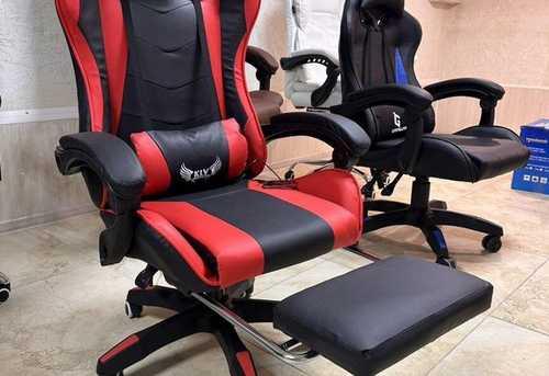 Компьютерное кресло красное с массажем