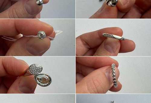 Серебрянные серьги, кольцо, подвеска