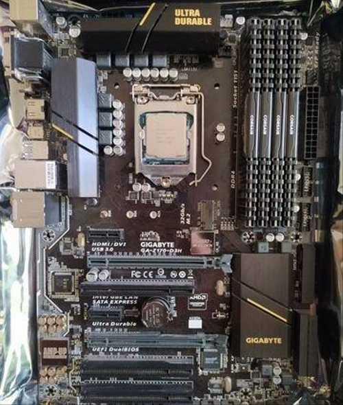 Продам i5-7600k, gigabyte Z170-D3H, 16Гб озу