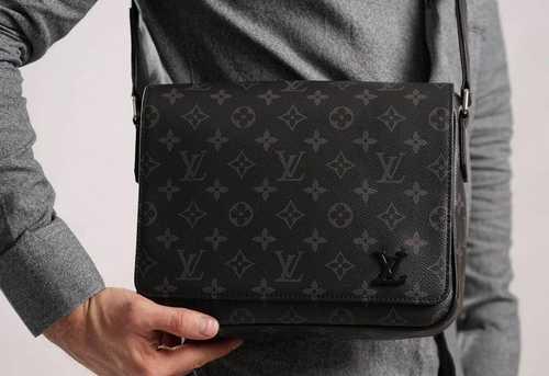 Кожаная мужская сумка планшет Louis Vuitton