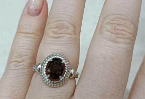 Серебряное кольцо 17 с раухтопазом