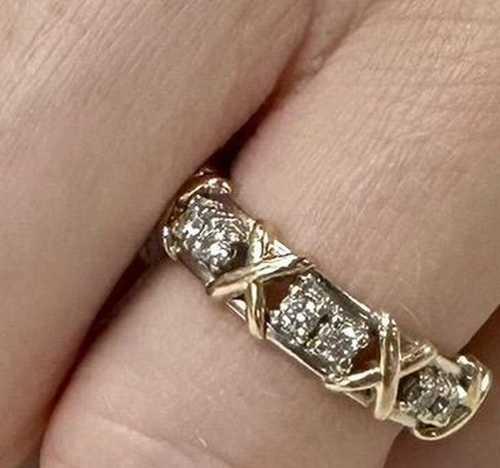 Кольцо с бриллиантом tiffany