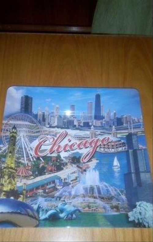 Новая сувенирная тарелка Чикаго на стену