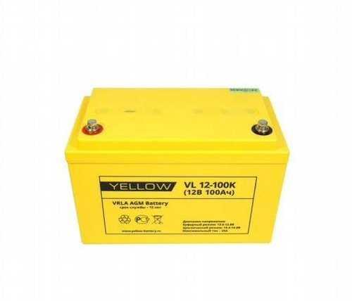 Аккумулятор AGM, 100А*ч. yellow VL 12-100K