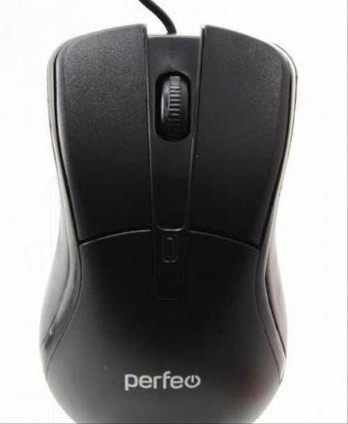 Мышь проводная Perfeo One 3 кн. USB. чёрная