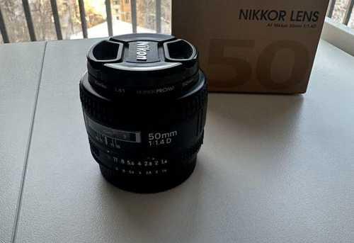 Объектив Nikon Nikkor 50mm f 1.4D